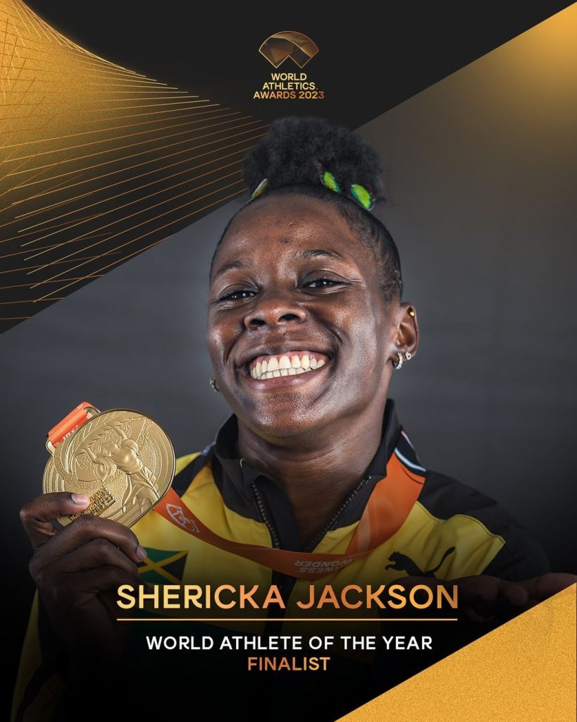 Shericka Jackson Named Finalist for Women's World Athlete of the Year ...