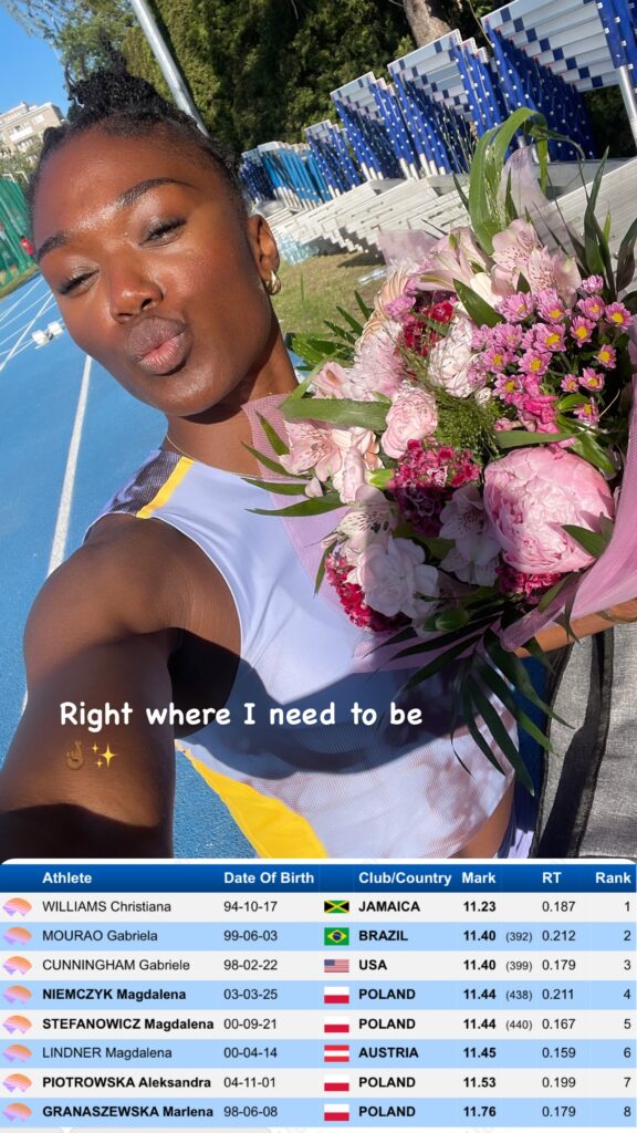 Christiana Williams Wins 100m at Halina Konopacka Classic in Warsaw - Trackalerts.com, track and ...